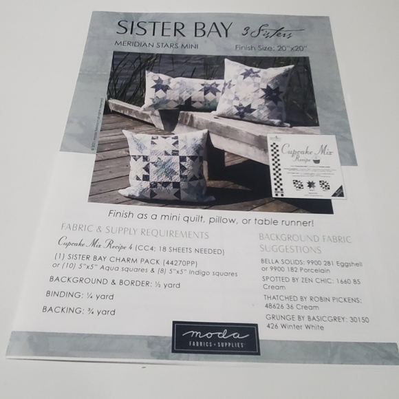 Moda | Office | 2 Addon Pattern Meridian Stars Mini Sister Bay Moda ...